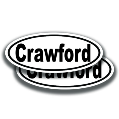 CRAWFORD NAME DECALs 2 Stickers Bogo Car Truck Bumper Window | eBay
