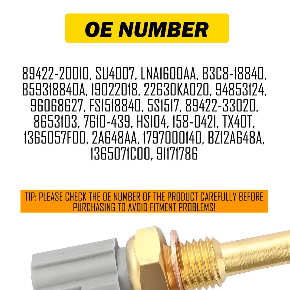 For Coolant Engine Temperature Temp Sensor Sender For Lexus SC300 SC400 ...