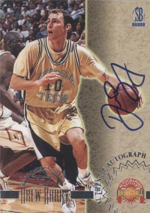 1996-97 Score Board Autographed Basketball - Autographs Drew Barry (AU ...