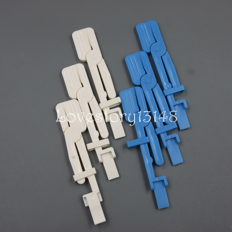 5x Dental X-Ray Film Holder Clip White/Blue Plastic Clamp Radiograph ...