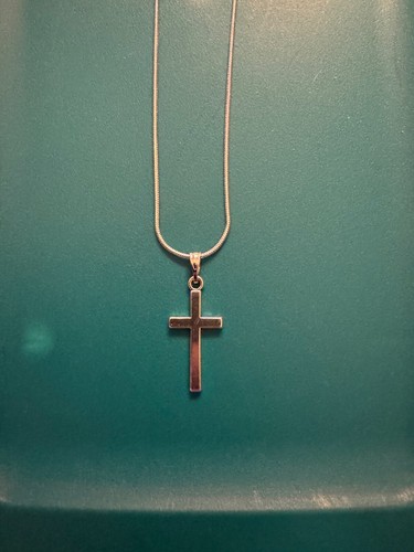20 inch 925 Sterling Silver rope chain with cross pendant 10% to ...