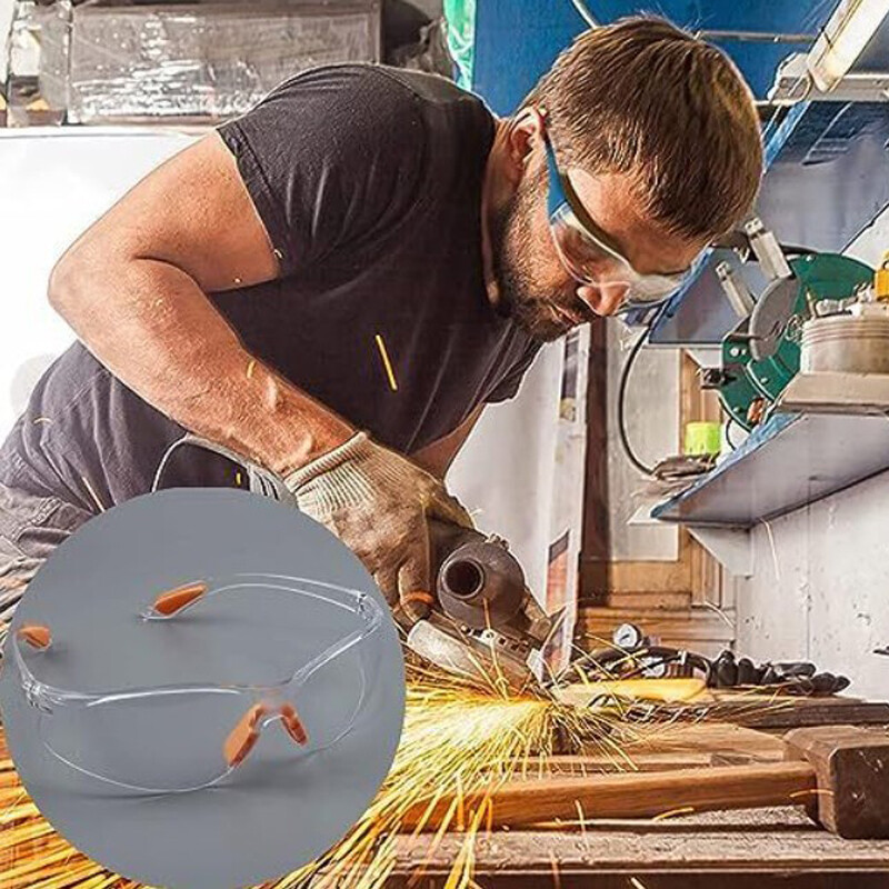 2/12X Clear Safety Goggles Anti-Fog&Anti-Scratch Eye Protection Work ...