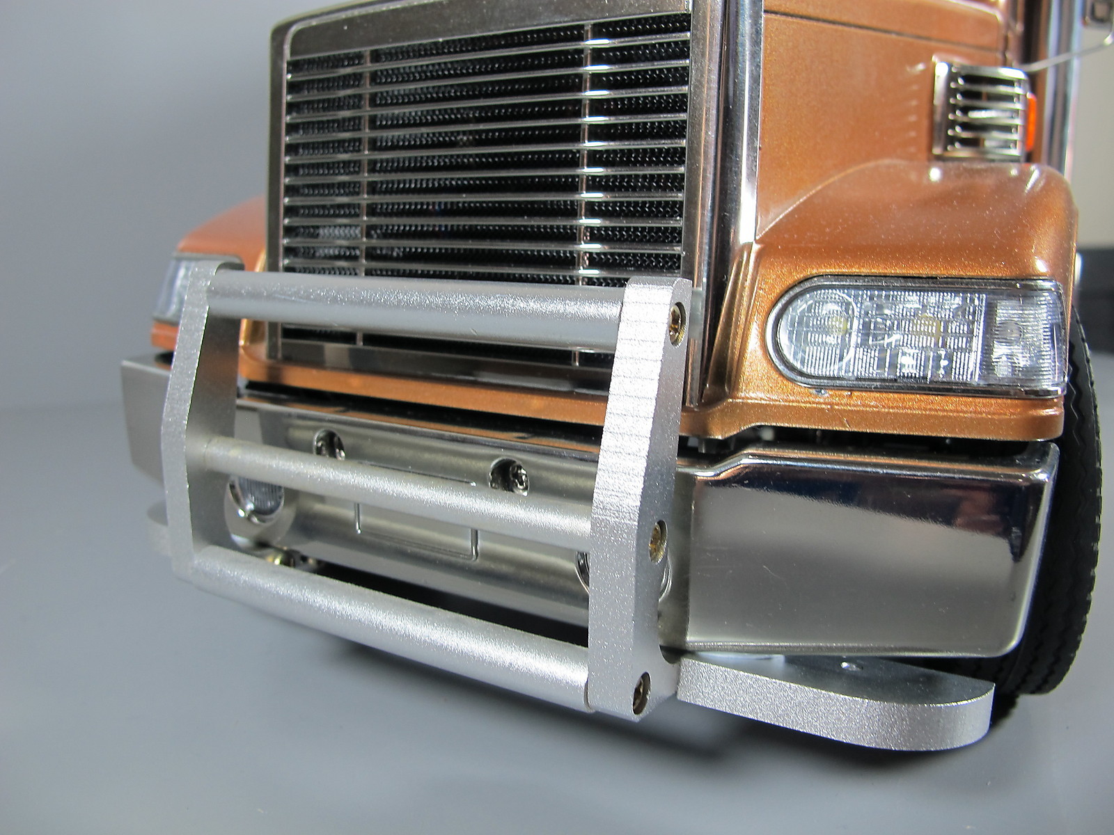 Aluminum Front Bumper Protector Bar Tamiya RC 1/14 Knight Hauler Scania ...