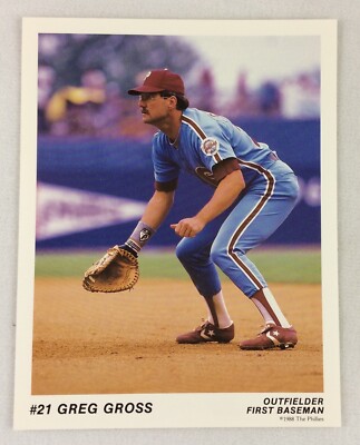 1988 Philadelphia Phillies Team Issue TastyKake Photo Card-Greg Gross ...