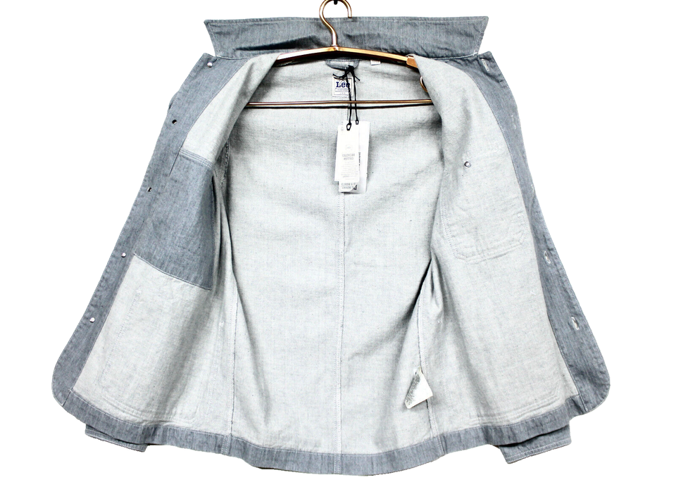 LEE Box Pocket Loco Jacket Size Mens Small Light Grayish Blue Denim ...