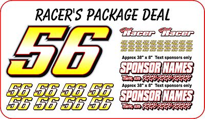 RACE CAR NUMBERS PACKAGE DIRT LATE MODEL MODIFIED STREET STOCK IMCA | eBay