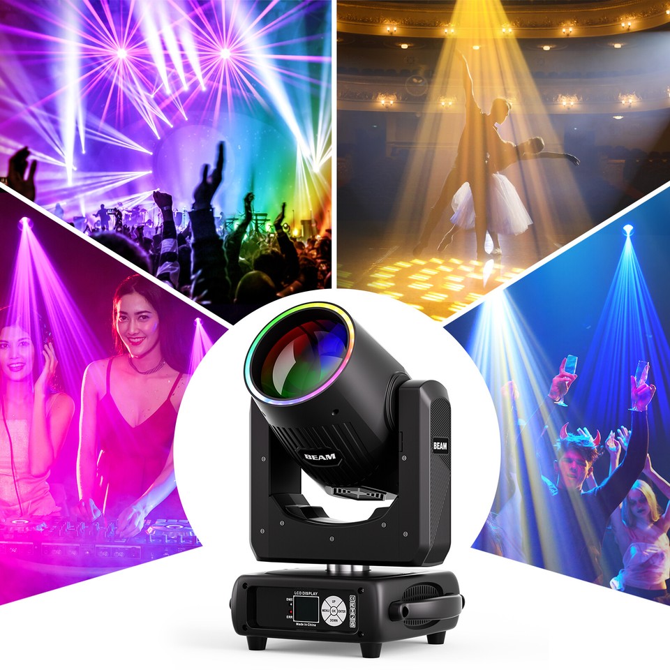 350W LED Moving Head Light RGBW Gobo Beam Stage DJ Disco Bar DMX Spot ...