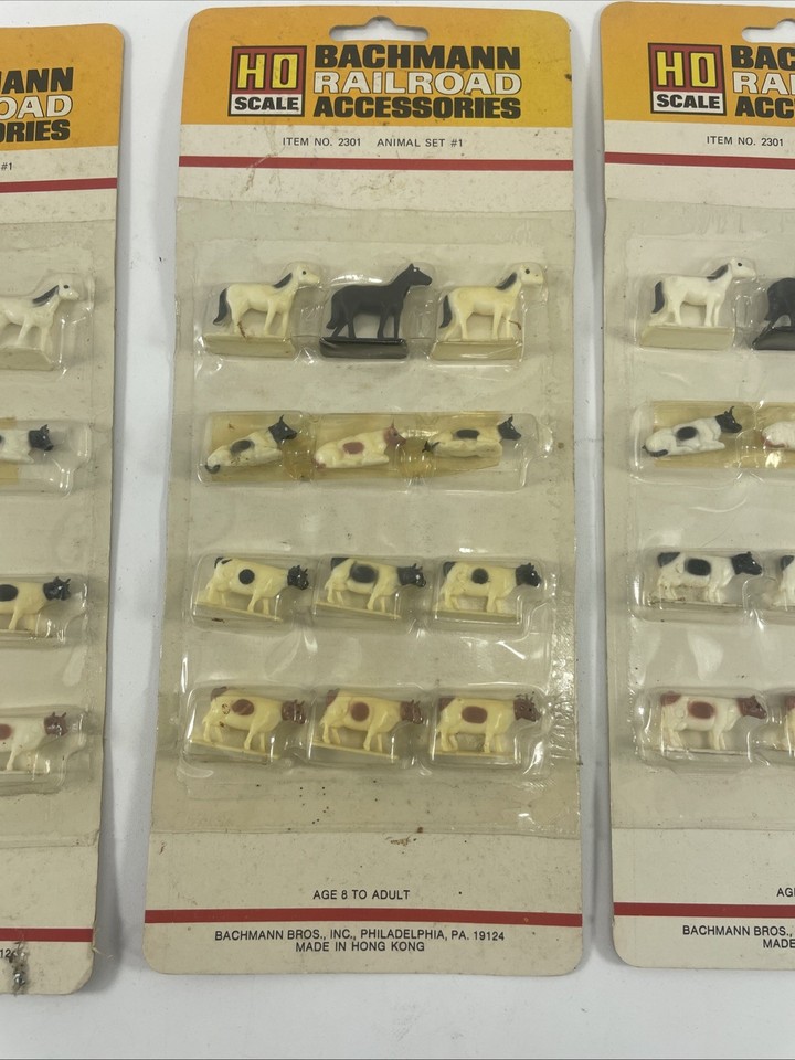 Lot Of 3 - Bachmann Railroad Accessories HO Scale Animal Set #1 2301 ...