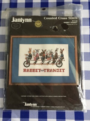 Rabbit Transit Counted Cross Stitch Kit 11-53 Janlynn 1988 NIP | eBay