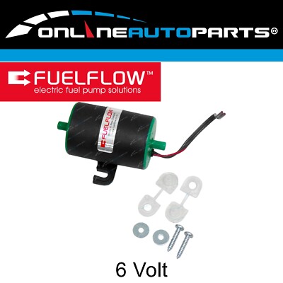 6 volt Electric Fuel Pump suits Vintage + Classic Cars Quiet Universal ...