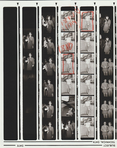 Contact Photo Sheet & Negatives Caroline Kennedy Dina Merrill Robertson ...