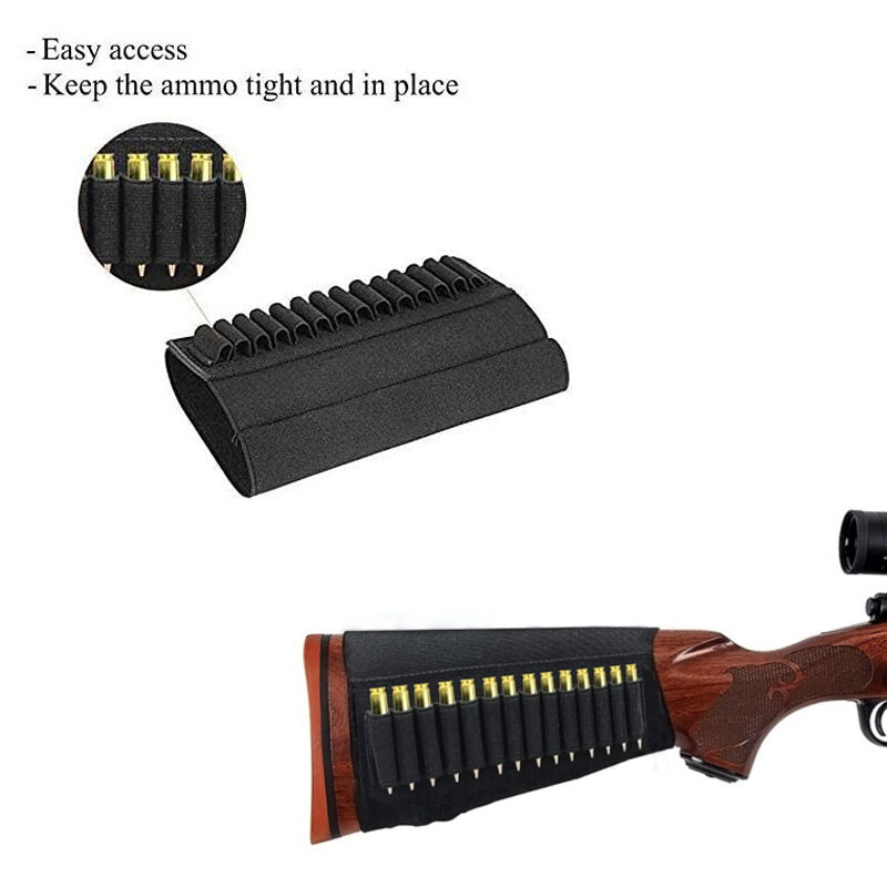 2pc Rifle Bullet Cartridge Bandolier Belt Sling Shell Holder Buttstock ...