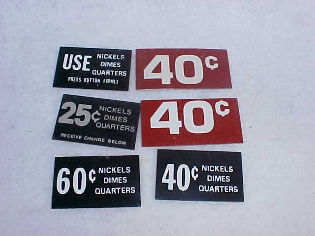 (63) Vintage Vending Machine Decals, Gumball Candy Soda Coke | eBay