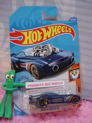 RODGER DODGER 2.0 #193 ☮ blue ☮ MUSCLE MANIA ☮ 2020 i Hot Wheels case L ...