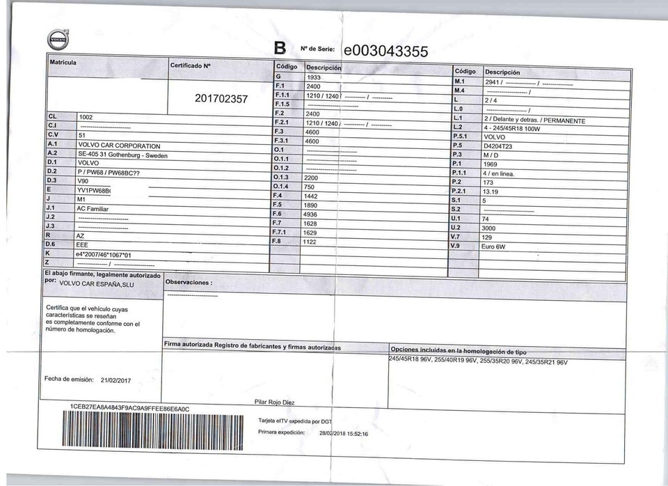 31663165 ÄUSSERER TANKDECKEL / 32227046 / 5486391 FÜR VOLVO V90 II ...