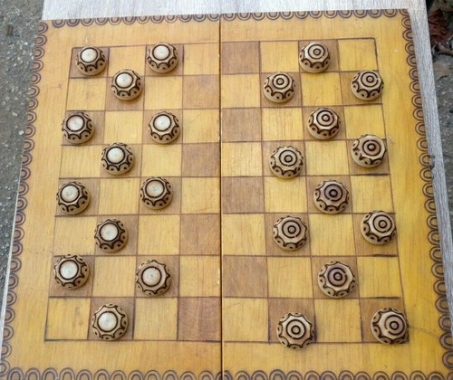 Vintage Checkers Game Wooden Beautiful Hand Made Set Unique | eBay