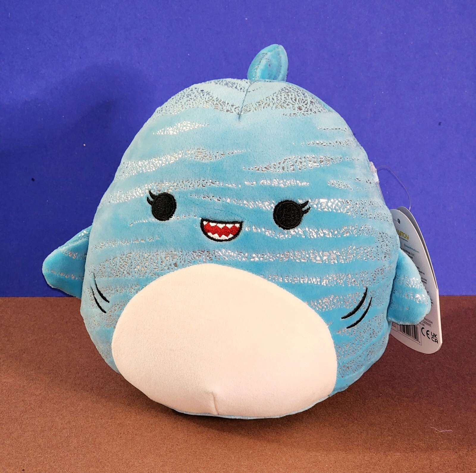 Squishmallows Sealife Squad Lamar the Blue Shark 7" NWT Silver Stripes ...