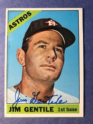 SIGNED JIM GENTILE 1966 BASEBALL CARD AUTOGRAPHED - ASTROS | eBay