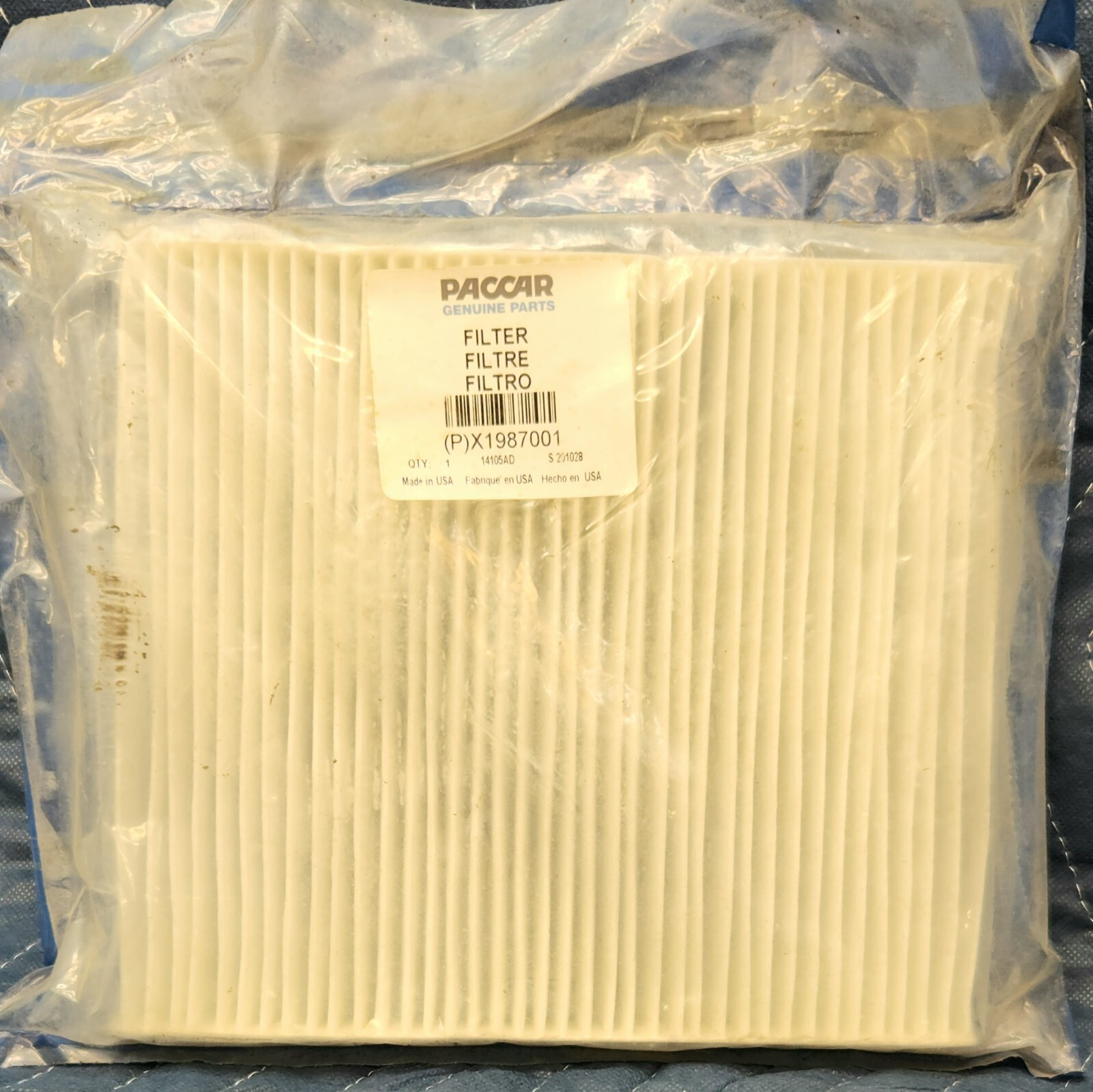 Genuine PACCAR X1987001 Cabin Air Filter for sale online | eBay