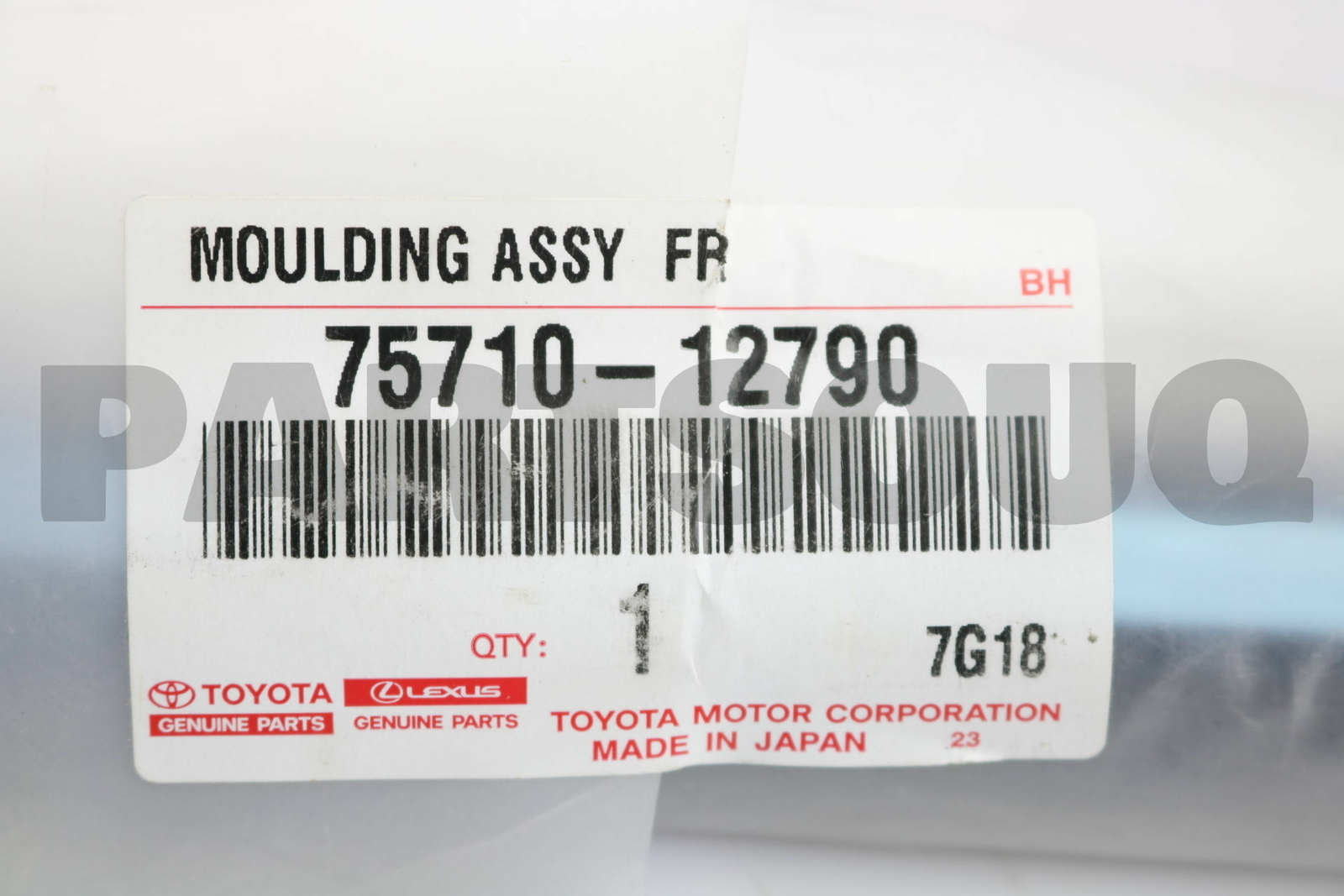 7571012790 Genuine Toyota MOULDING ASSY, FRONT DOOR BELT, RH 75710 ...