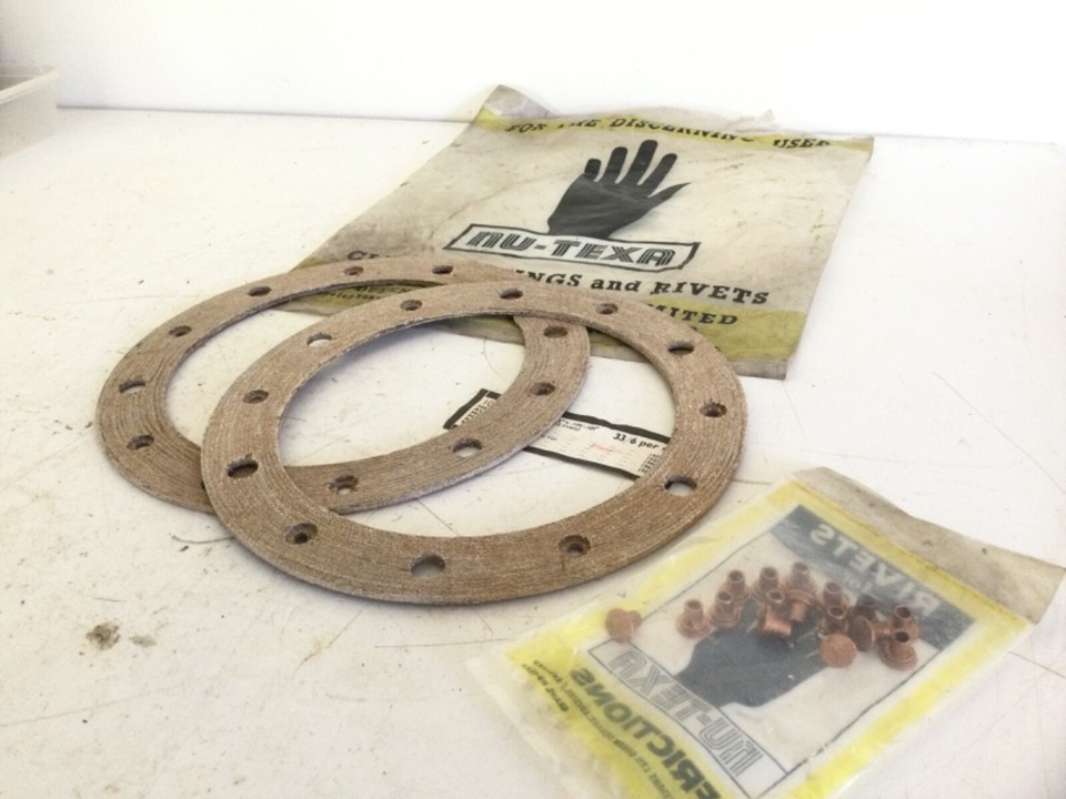 Austin/Morris Mini, Riley Elf, Wolseley, Clutch Linings & Rivets, NOS ...