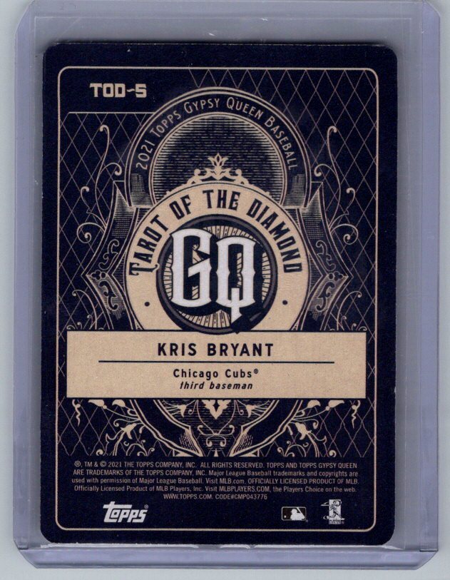 2021 Topps Gypsy Queen Kris Bryant #TOD-5 Tarot of the Diamond Chicago ...
