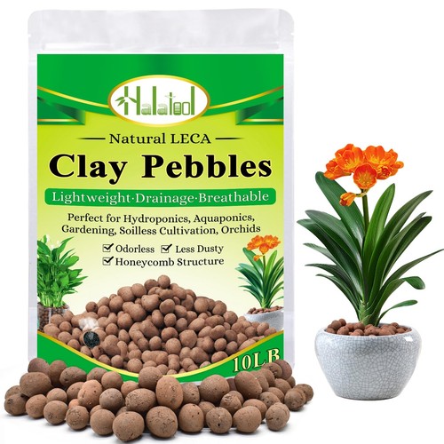 10LB Leca Clay Pebbles for Plants 4mm-16mm Clay Balls 100% Natural ...