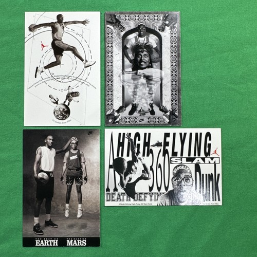 1991 Nike Cards MICHAEL JORDAN, SPIKE LEE,LITTLE RICHARD Lot Of 4 Air ...