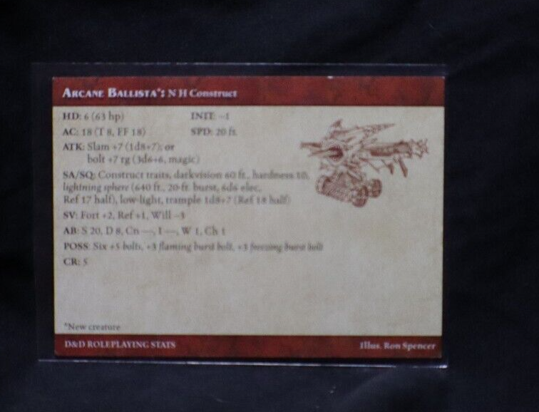 Dungeons & Dragons Miniatures War Drums ARCANE BALLISTA rare With Card | eBay