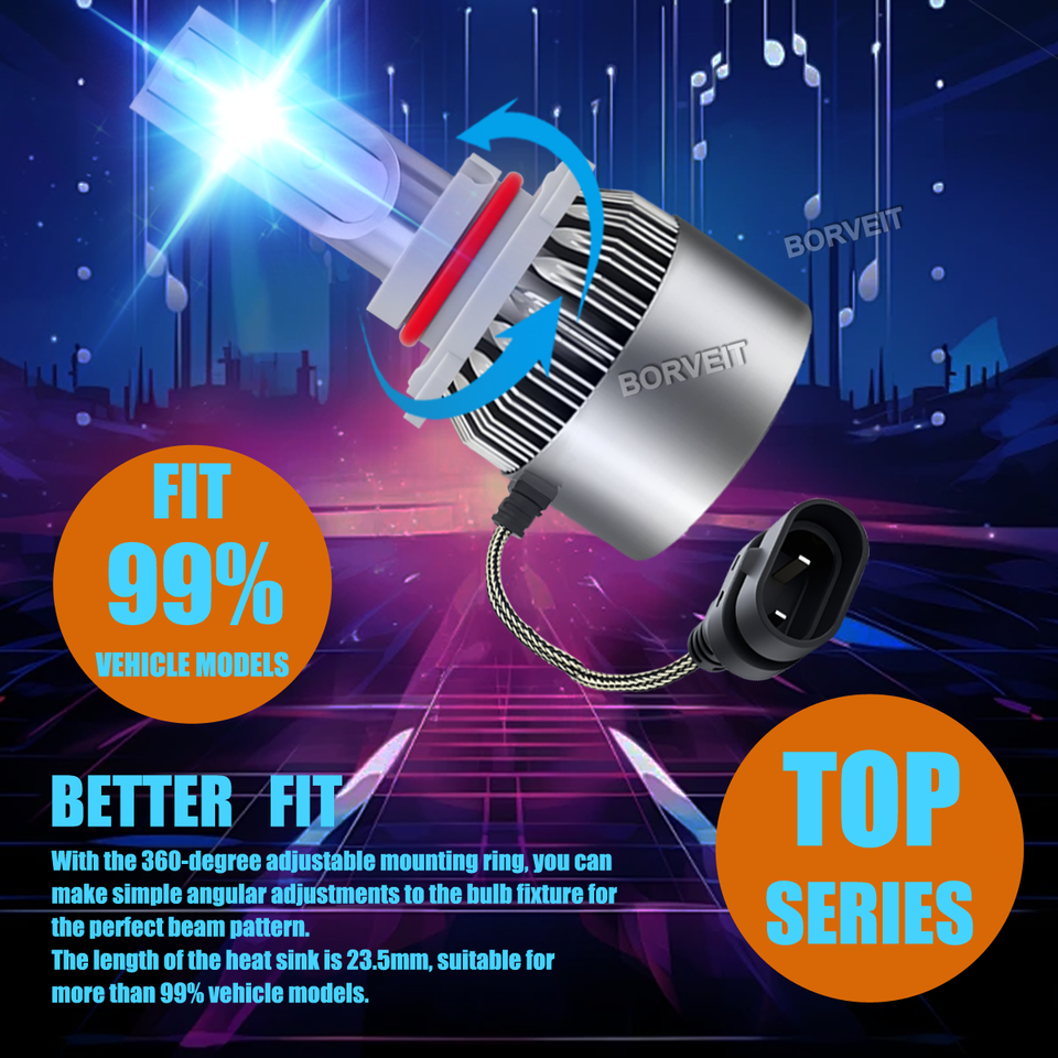 2x 9005 HB3 LED Ice Blue Headlight High Beam Bulbs Kit For Lexus LX470 ...
