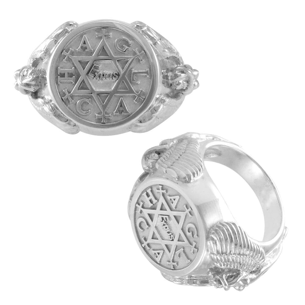 Angel Talisman Occult Small 925 Sterling Silver Ring Fine Spiritual ...