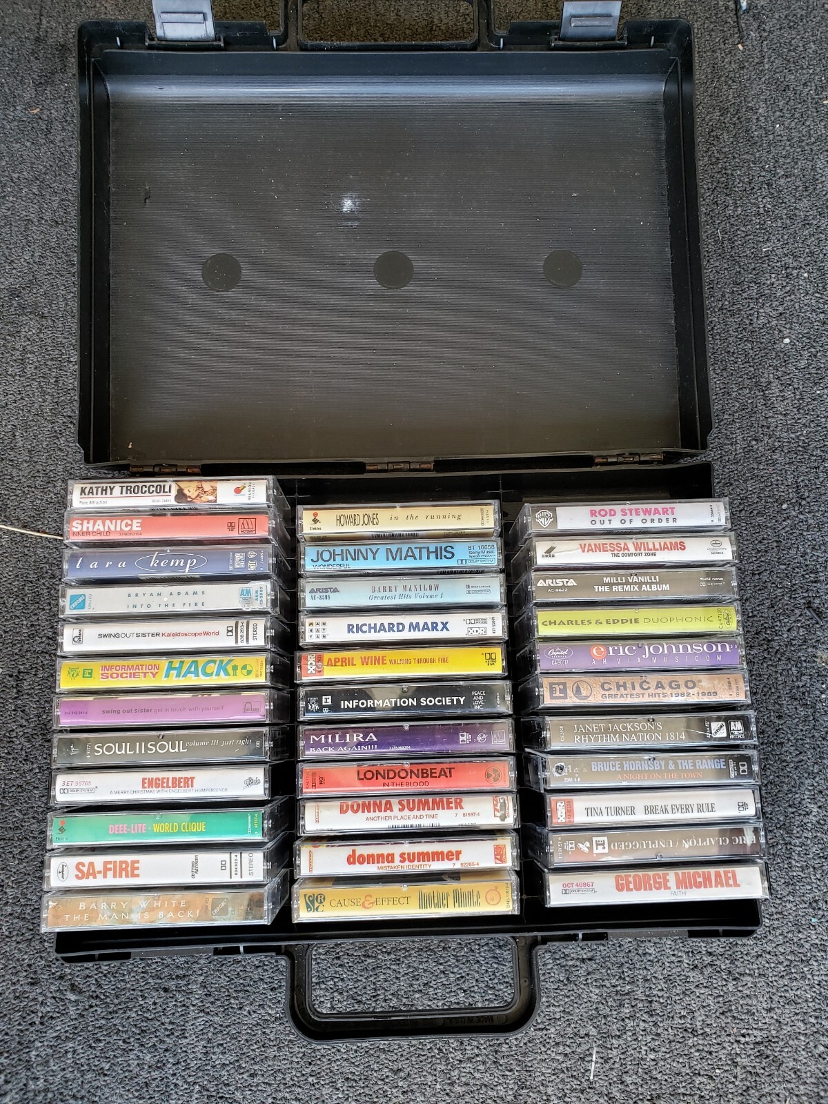 Lot of 34 VTG cassettes tapes assortment bundle with case | eBay