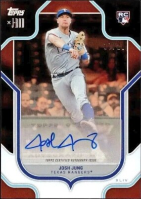 2023 Topps X J-ROD JOSH JUNG Auto Rookie Orange /20 | eBay