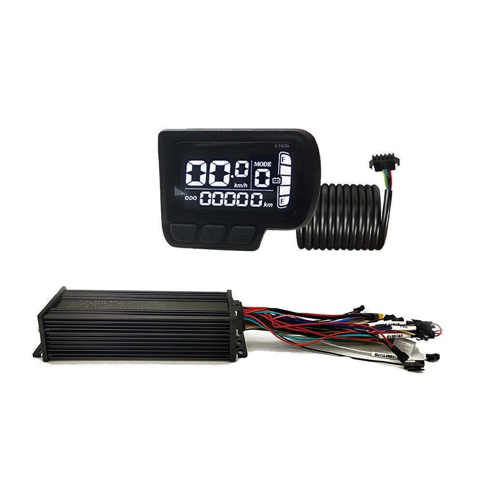 E-Bike 36V 48V 52V 35A 750W-1500W Sine Wave Controller+EN06/SW900/UKC1 ...