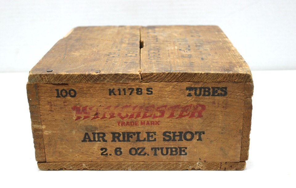 Winchester Arms Co Air Rifle Shot Wood Crate Box Tucapau Greenville S ...