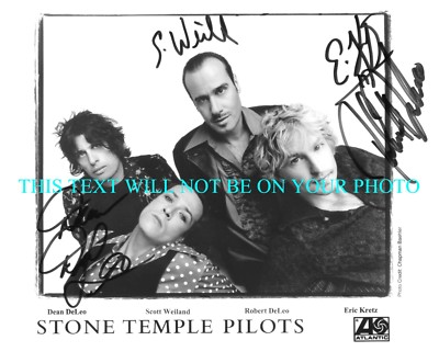 STONE TEMPLE PILOTS SIGNED AUTOGRAPH 8x10 RPT PHOTO SCOTT WEILAND DEAN ...