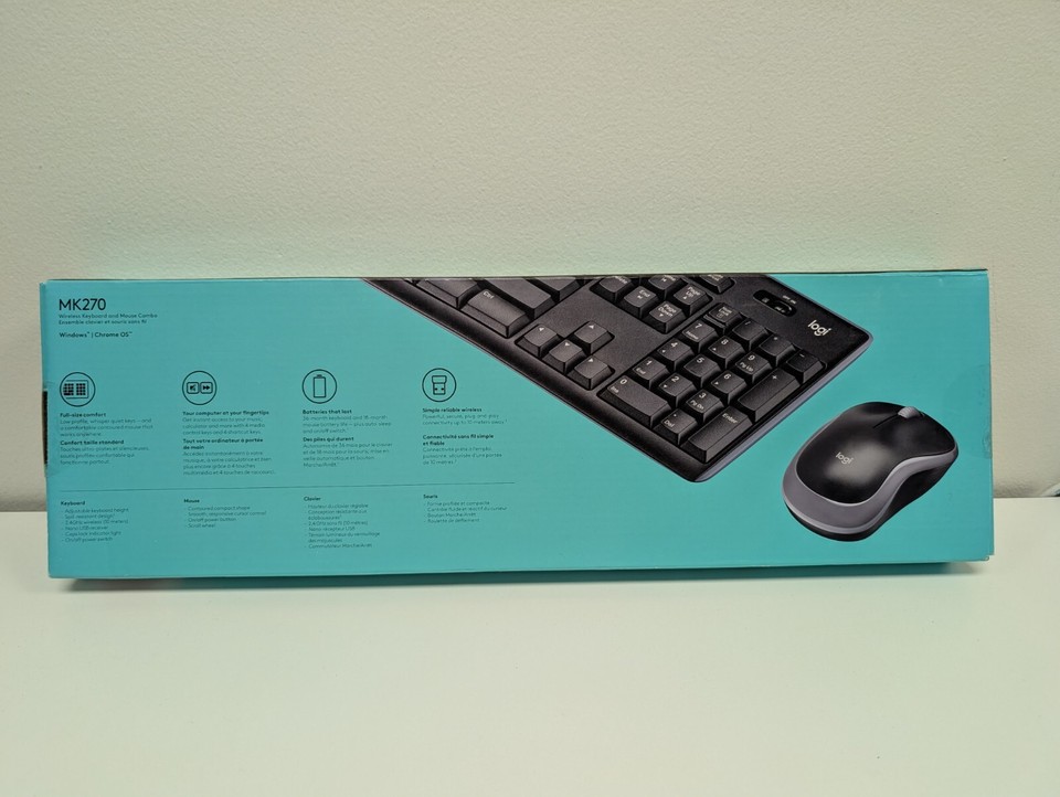 Logitech MK270 USB Wireless Keyboard And Mouse, 8 Multimedia Keys ...
