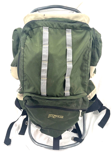 Jansport Green Padded External Frame Scout Strap Camping Backpack ...