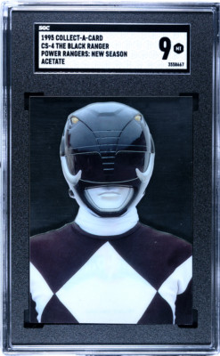 1995 Collect-A-Card Power Rangers: New Season The Black Ranger Acetate ...