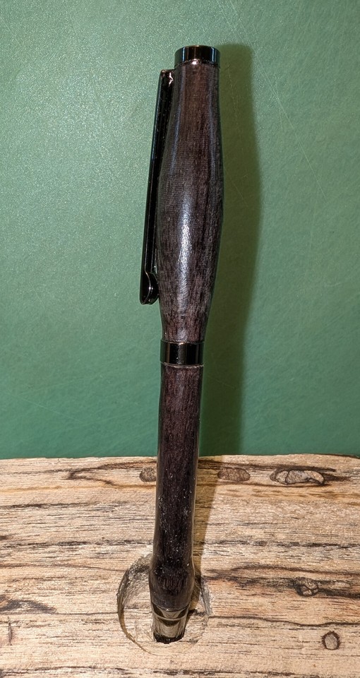 Wooden Slim Line forepiece Pen Blue Mahoe wood from Jamaica | eBay