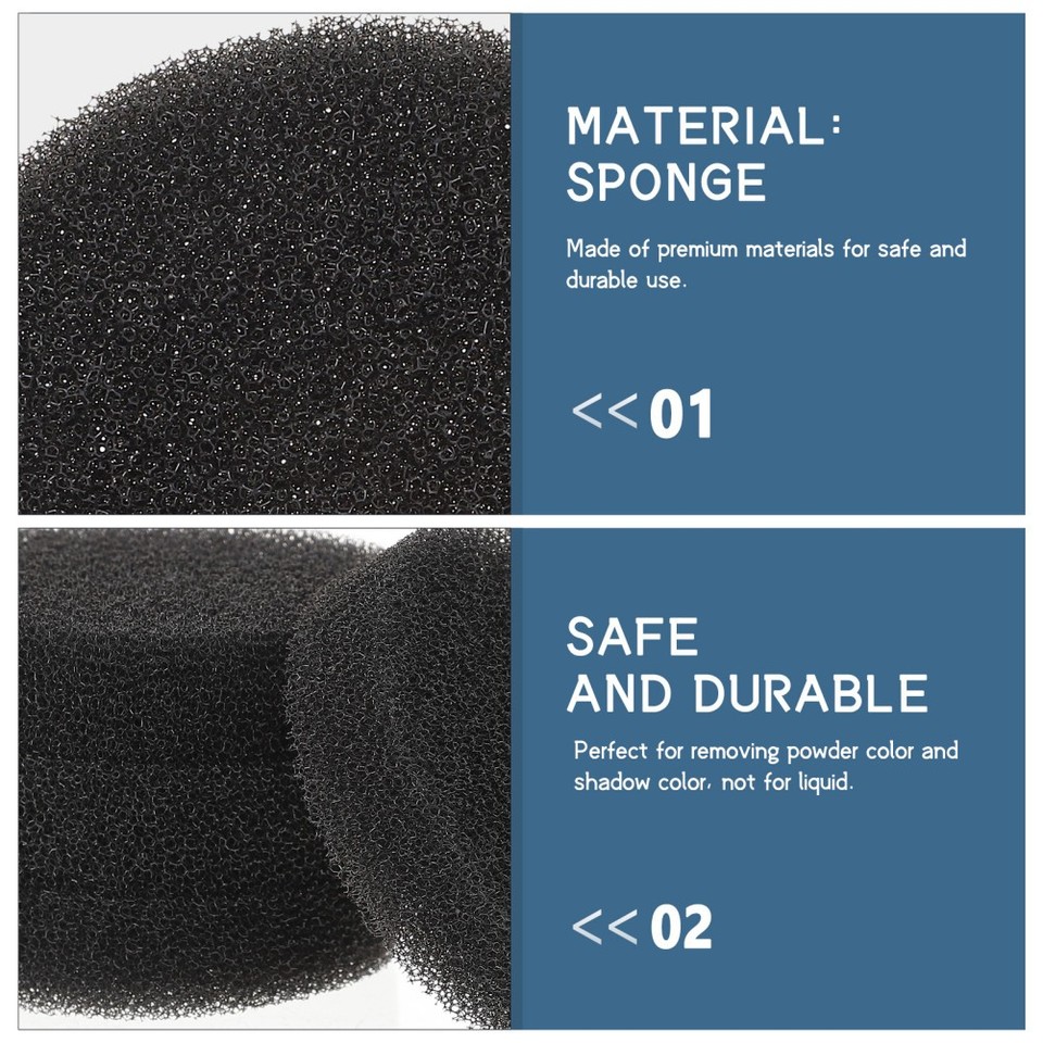 15Pcs Activated Carbon Sponge Dry Cleaning Tin Box Makeup Brush ...