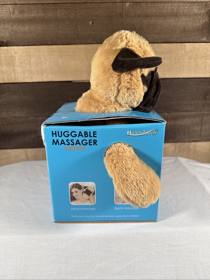Health Touch Huggable Massager Relaxing Vibration Soother Plush Pug ...
