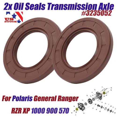 2 x Oil Seals Transmission Axle For Polaris Ranger Rzr Rear Diff Cv Xp ...