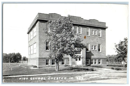 Chester Iowa IA RPPC Photo Postcard High School c1910 Antique Unposted ...