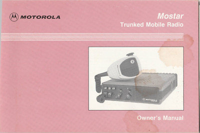 Motorola Mostar Trunked Mobile radio manual 1984 tt | eBay