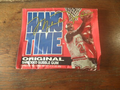 I-4 Amurol Michael Jordan HANG TIME Original Shredded Bubble GUM pack ...