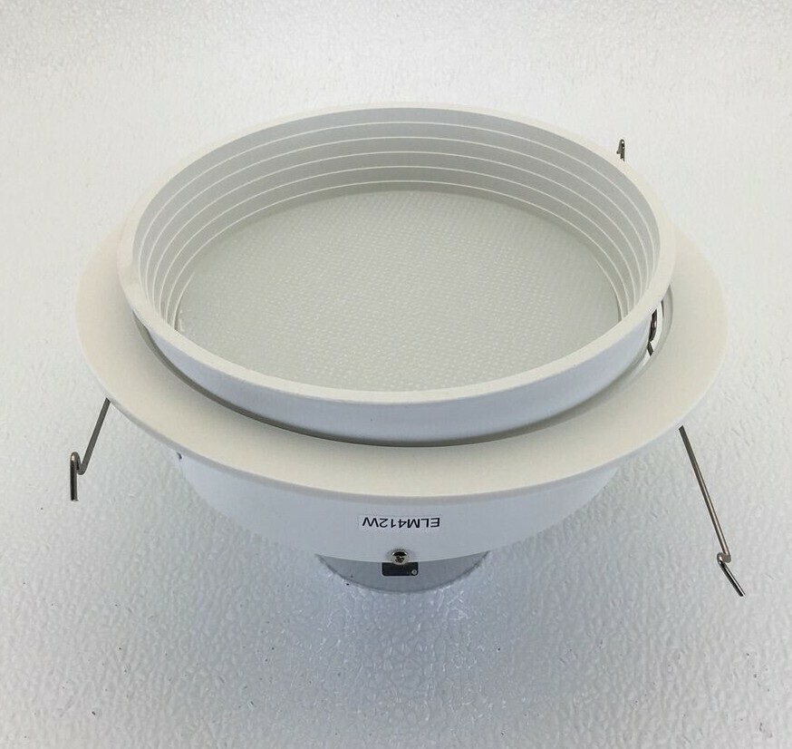 ELM412W ELCO 6" WHITE Baffle with Reflector and Regressed Albalite Lens ...