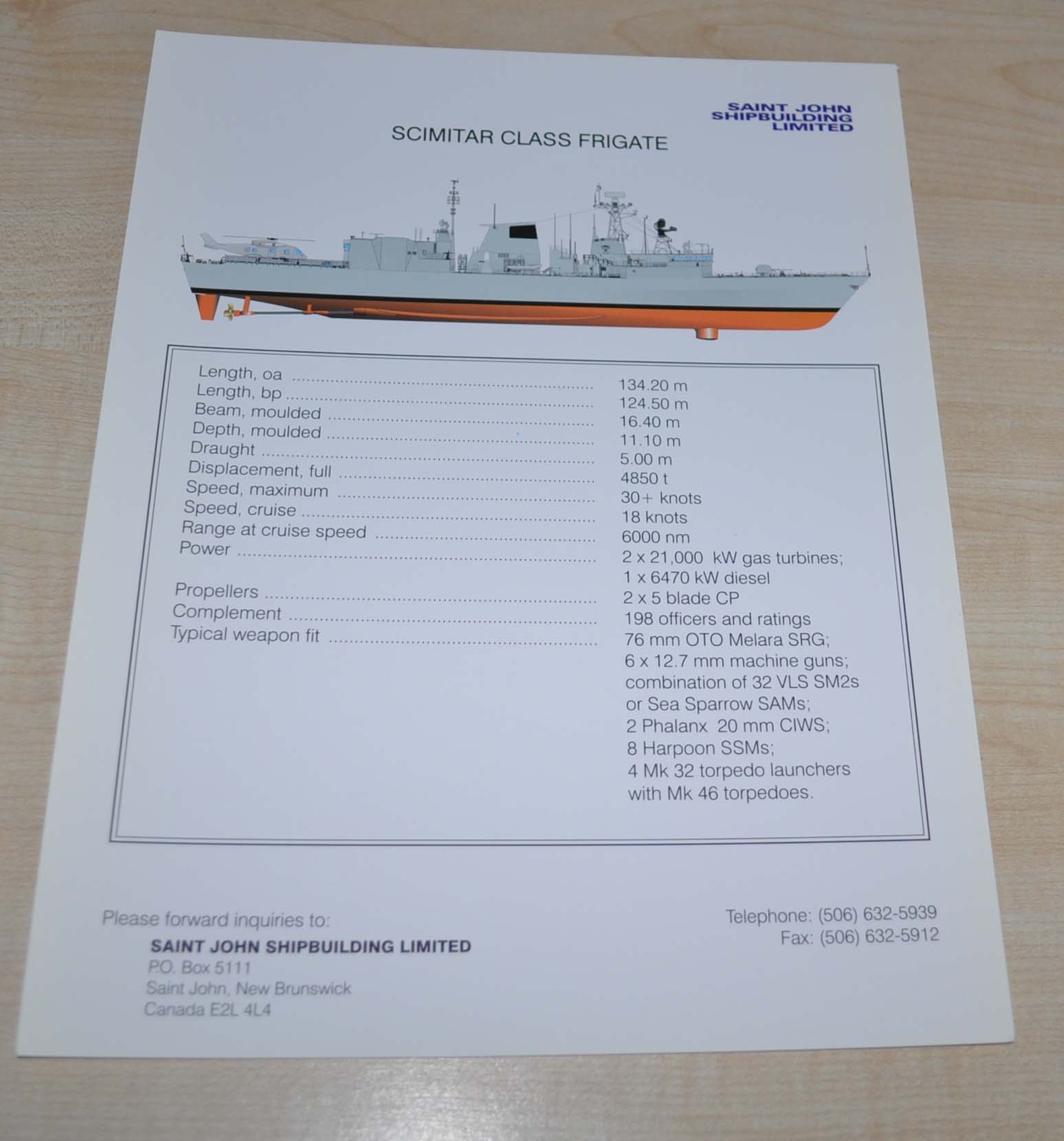 Scimitar Class Frigate Saint John Shipbuilding Canada Fleet Navy Naval ...