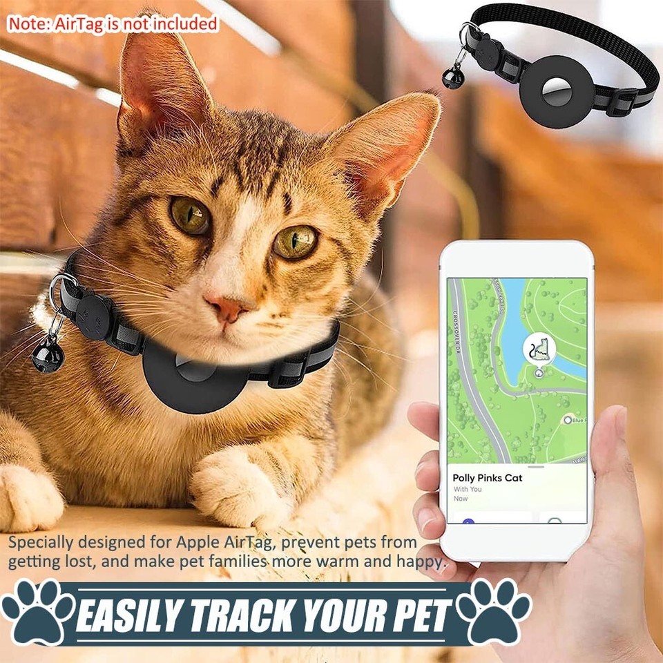 Airtag Dog Cat Collar Pet Bluetooth Locator Tracker Tracking Anti-Lost ...