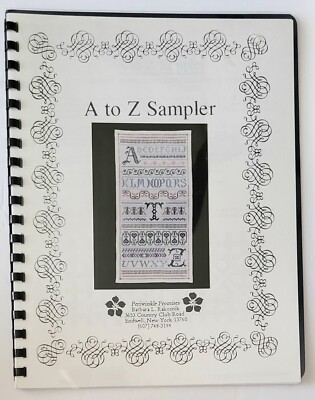 PERIWINKLE PROMISES A TO Z SAMPLER COUNTED CROSS STITCH CHART- NEW | eBay